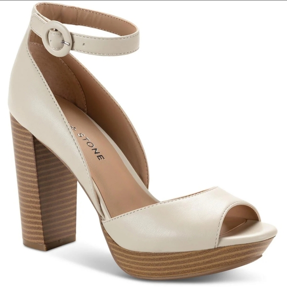 Sun + Stone | Shoes | Nib Sun Stone Faux Leather Platform Heels Size ...
